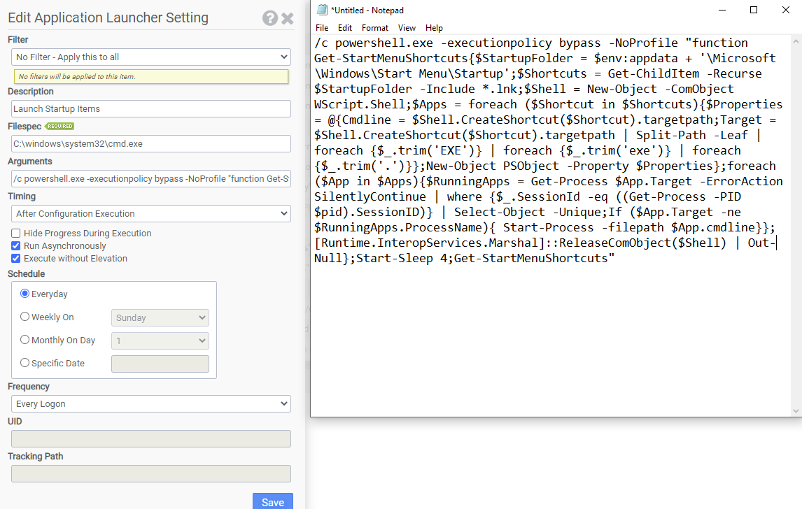 Fixing Start up Menu items to auto run startup group ones from Flexapps ...