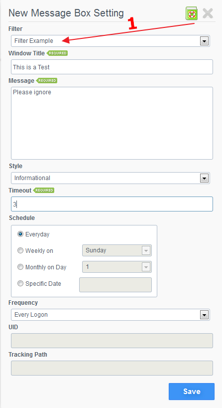 Test filters - Message box test – Liquidware Customer Support